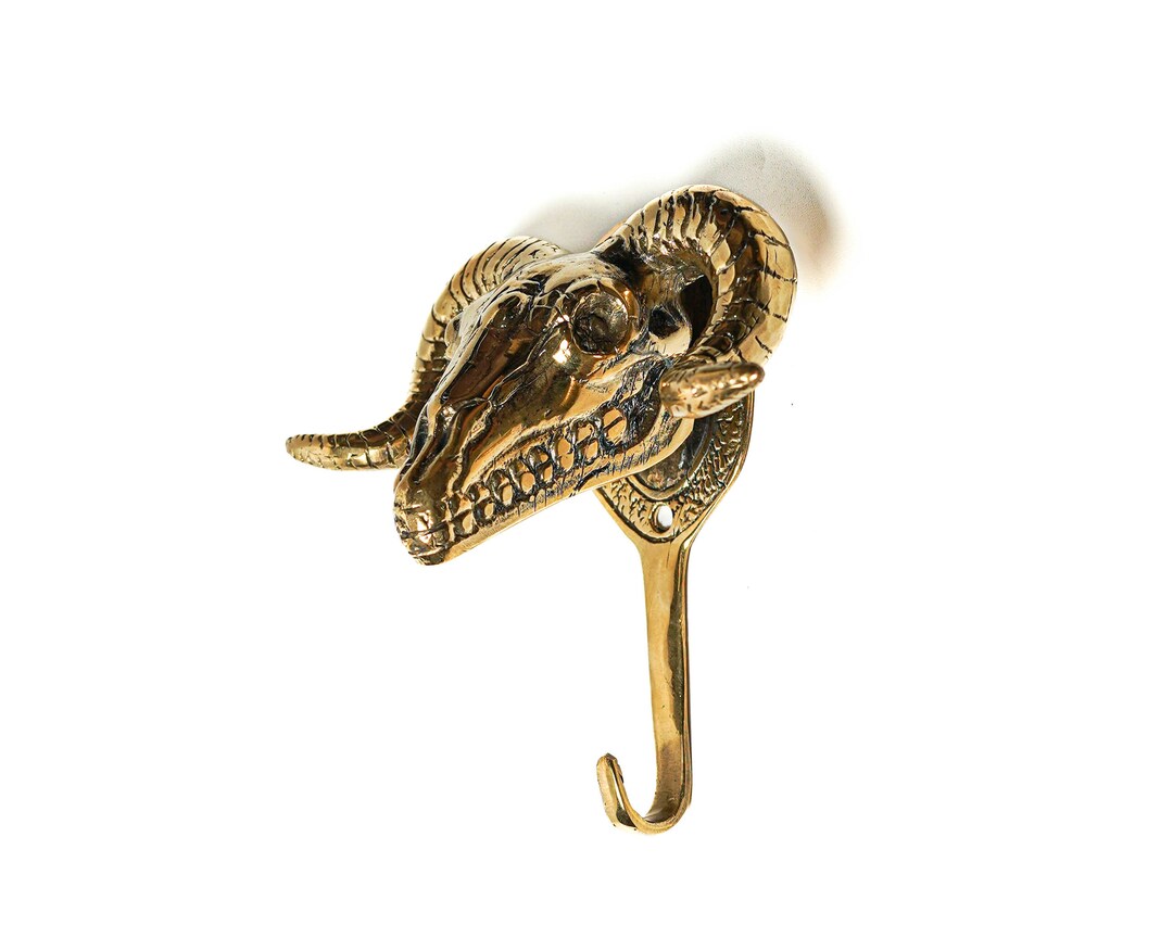 Goat Brass Hook, Bronze Hook, Animal Hook 6 Inch / 15 Cm, Bronze Statue ...
