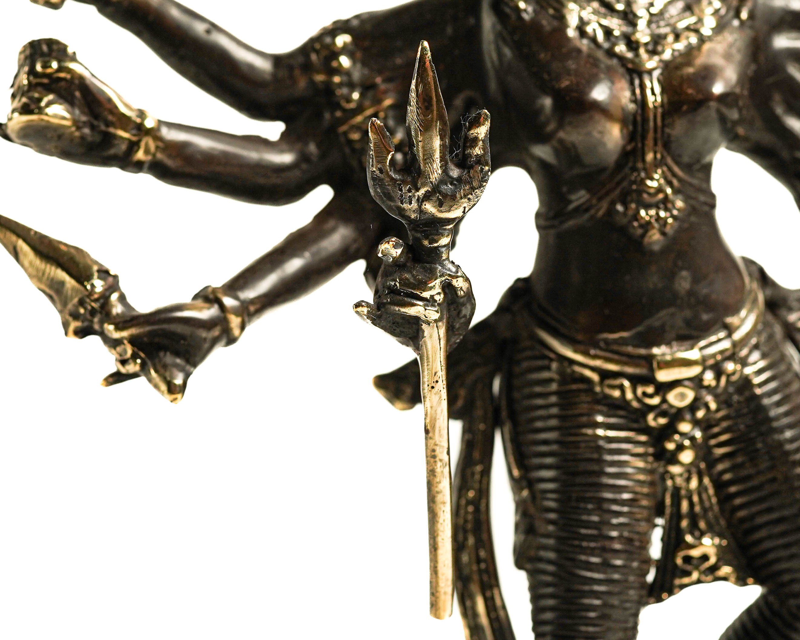 Mahakali Statue 12 Inch / 30 Cm, Hindu God Figurine , Bronze Kali ...