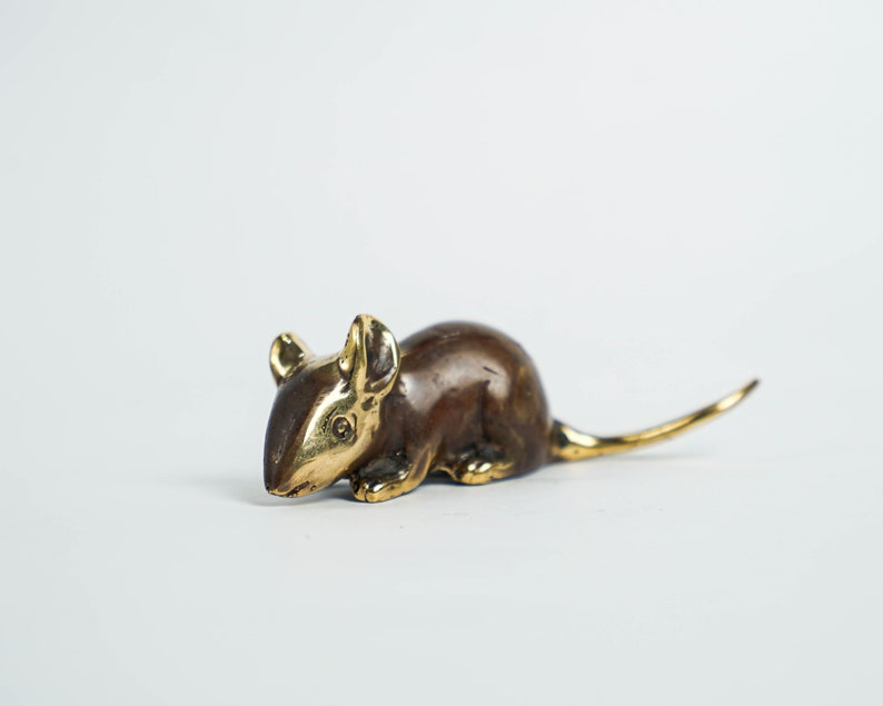 Mini Bronze Mouse Figurine, Room Decor - Etsy