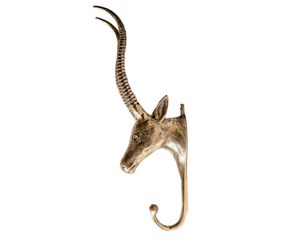 Deer Hook Bronze 9.5 Inch / 24 Cm, Deer Hook, Hook Bronze, Room Decor ...
