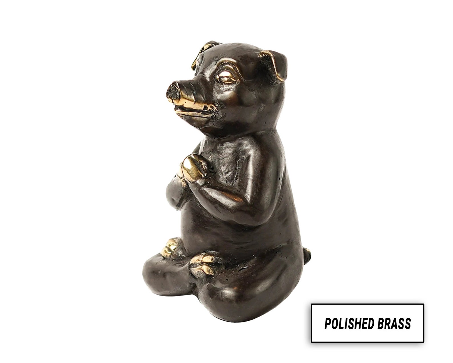 Yoga Pig Bronze 4.5 Inch / 11 Inch, Pig Figurine, Pig Statue, Birthday ...