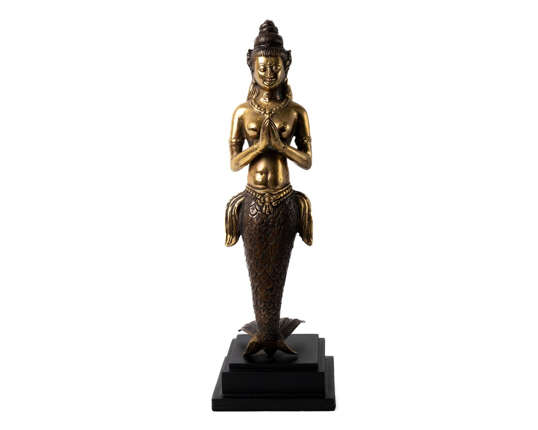 Suvannamaccha 10.8 Inch / 27 Cm, Balinese Mermaid Figurine, Hindu ...