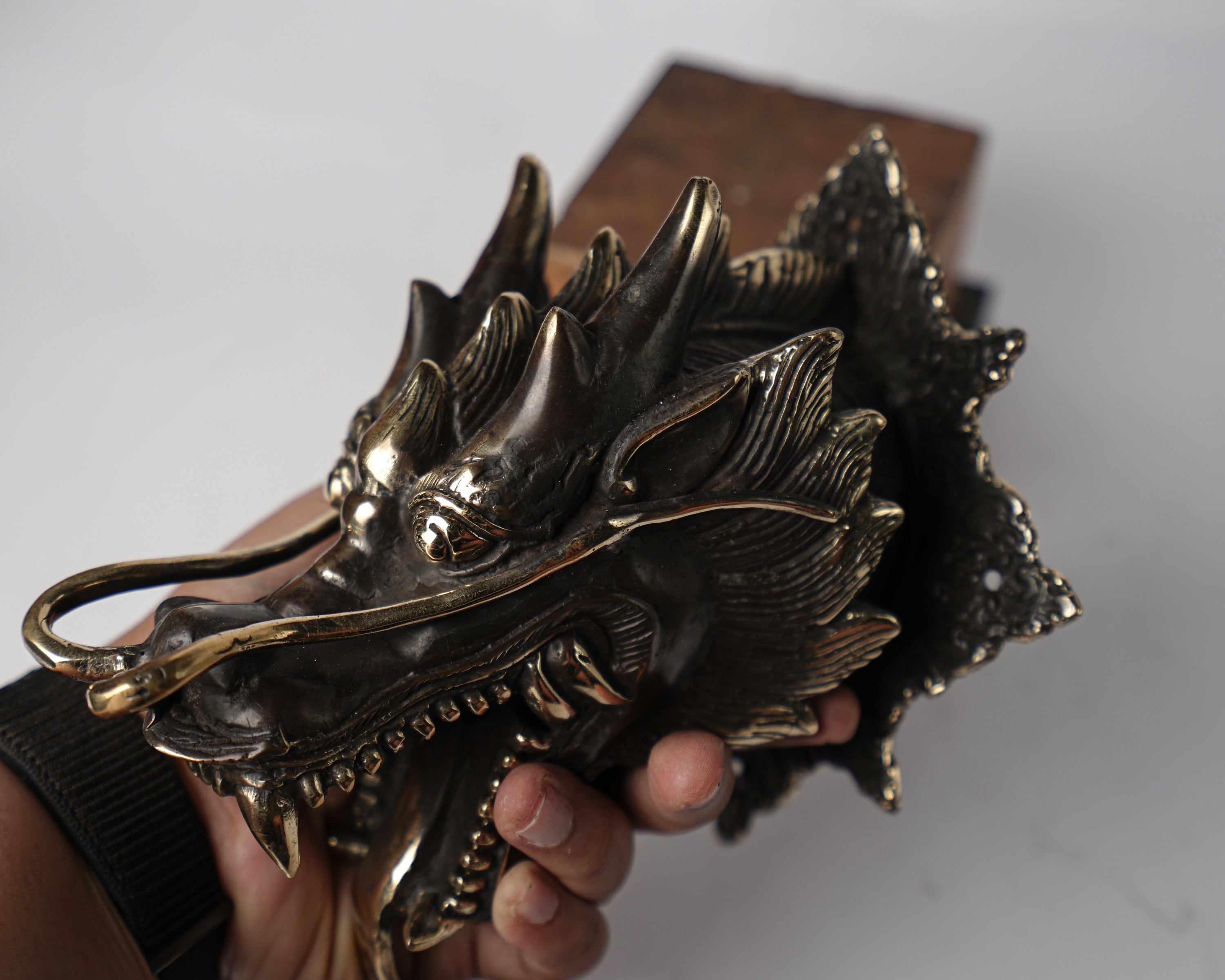 Brass Dragon Wall Hook, Fantasy Home Decor (4 Inch). - Etsy