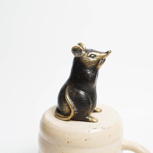 SET Mouse Bronze, Mouse Statue, Mouse Figurine, Duck Brass, Room Decor ...