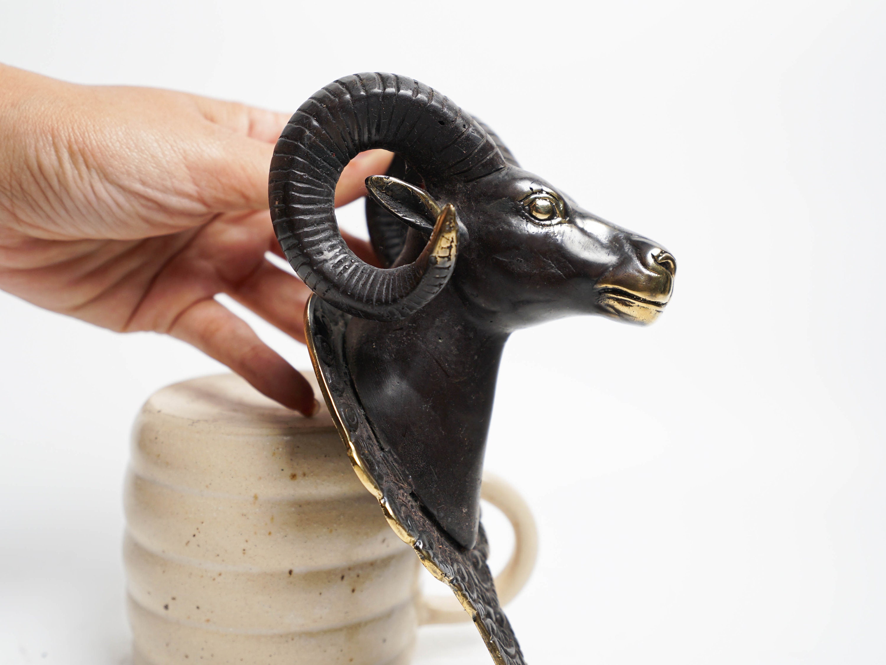 Goat Brass Hook Bronze Hook Animal Hook 7 Inch / 17 Cm | Etsy