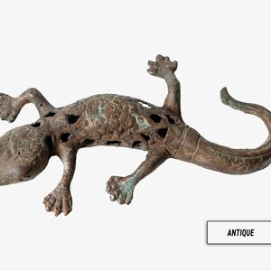 3 Sizes - Bronze Lizard Statue, Lizard Figurine, House Decor, Room ...