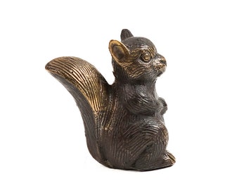 Bronze Squirrel Statue - Etsy