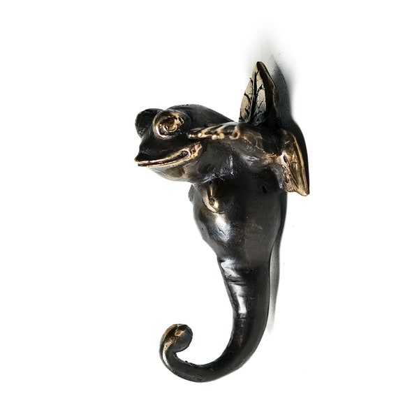 Sculptured Bronze Wall Hook - Etsy