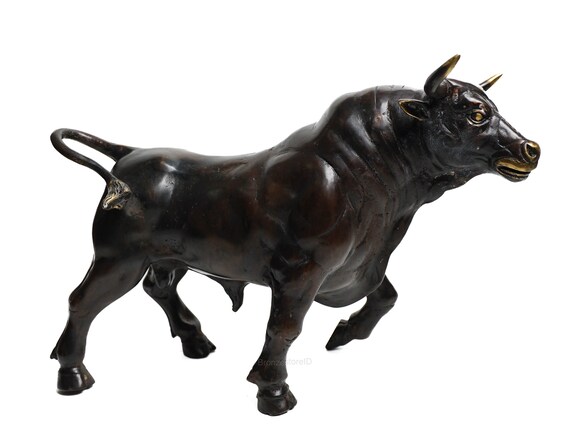 Bronze Bull Statue 9 Inch / 22 Cm Bull Figurine Room Decor - Etsy