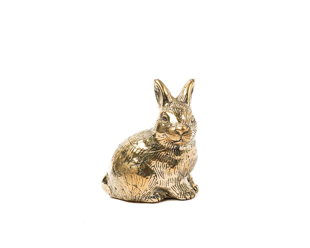 Rabbit Bronze 2.5 Inch / 6 Cm, Rabbit Statue, Rabbit Sculpture, Room ...