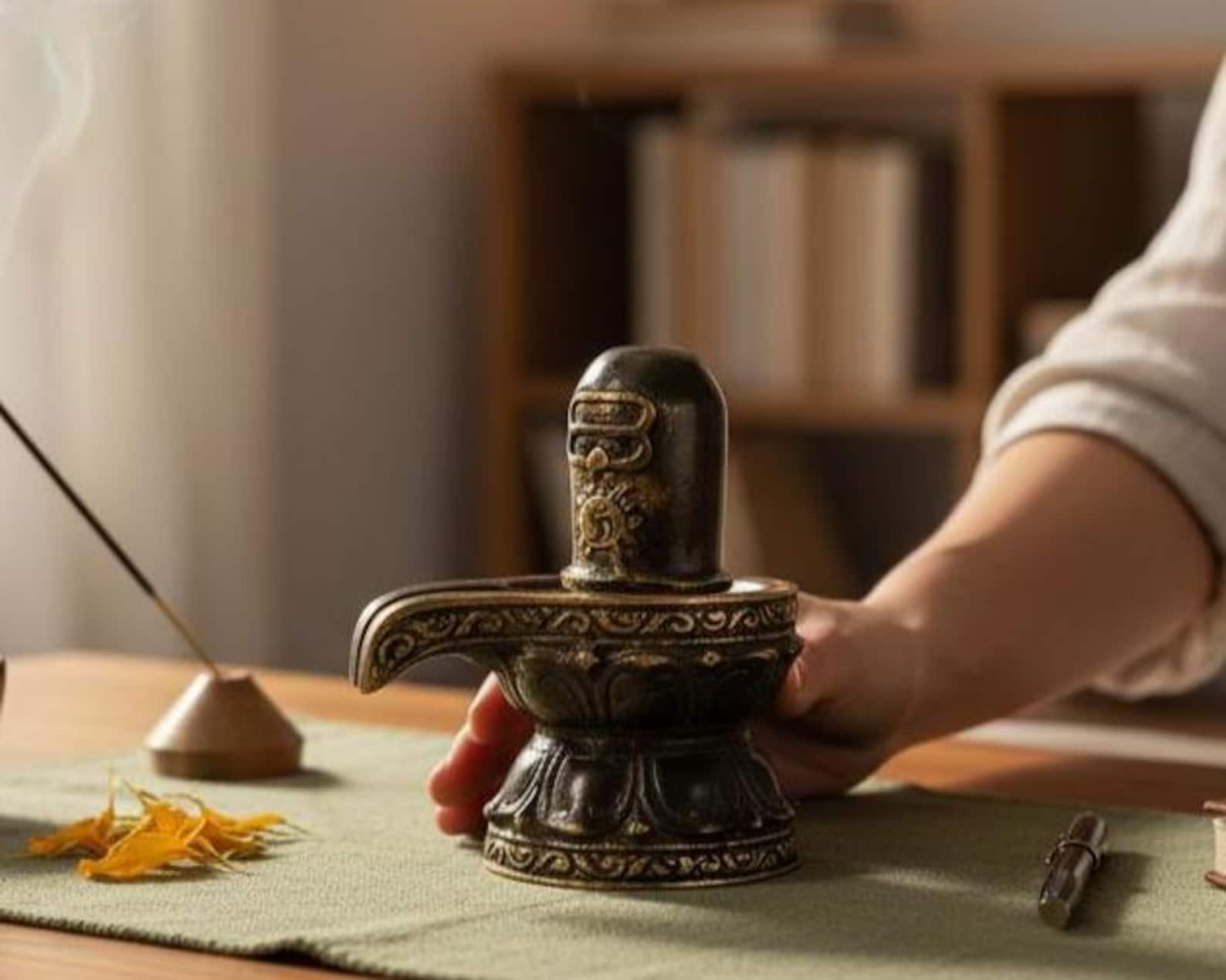Lingam Yoni Shiva Bronze 4 Inch / 10 Cm, Linga and Shivling, Hindu ...