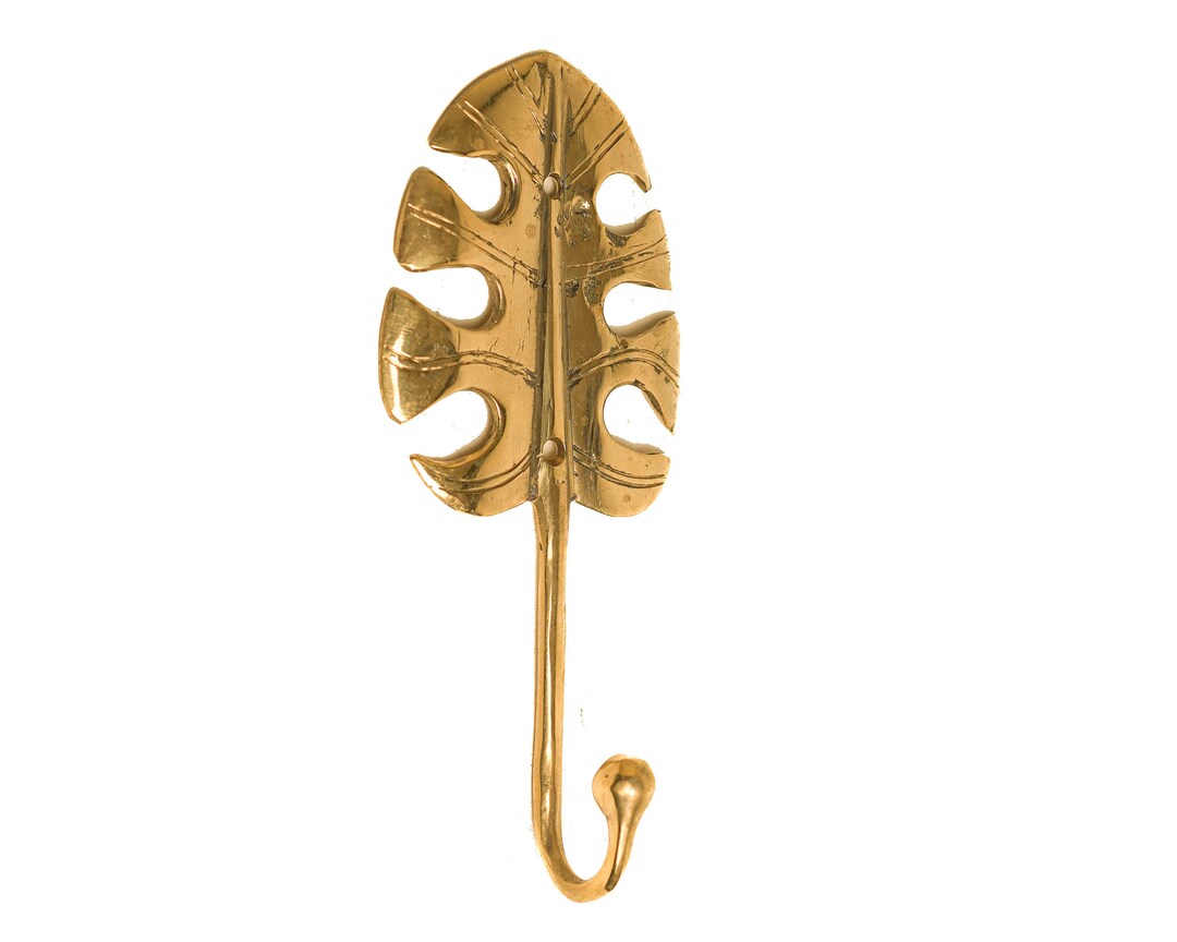 Monstera Leaf Hook 6.9 Inch / 17 Cm, Leaf Bronze, Hook Bronze, Wall Art ...