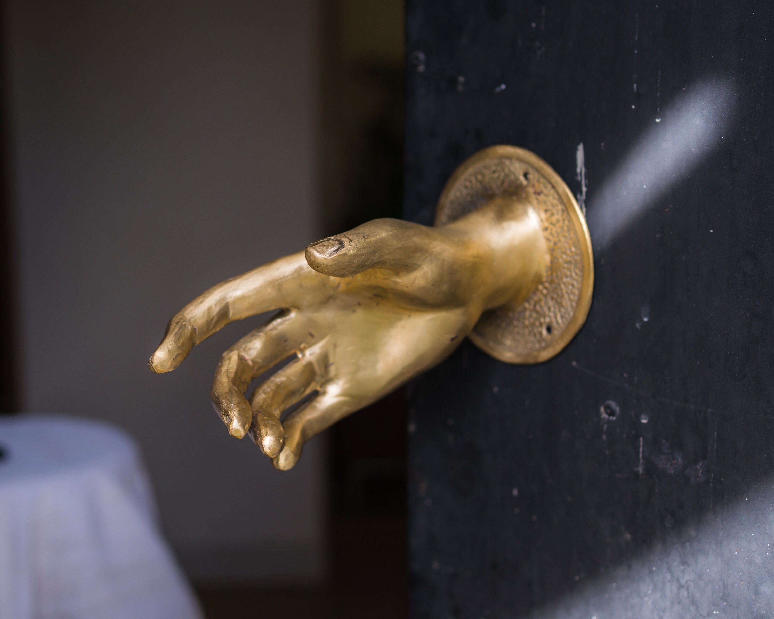 Pull Brass Door Handle Hand 1:1 Hand Size Hand Shake Door - Etsy UK