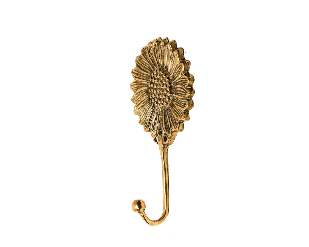 Sunflower Hook 6.5 Inch / 16 Cm,flower Hook, Cloth Hanger, Bronze ...