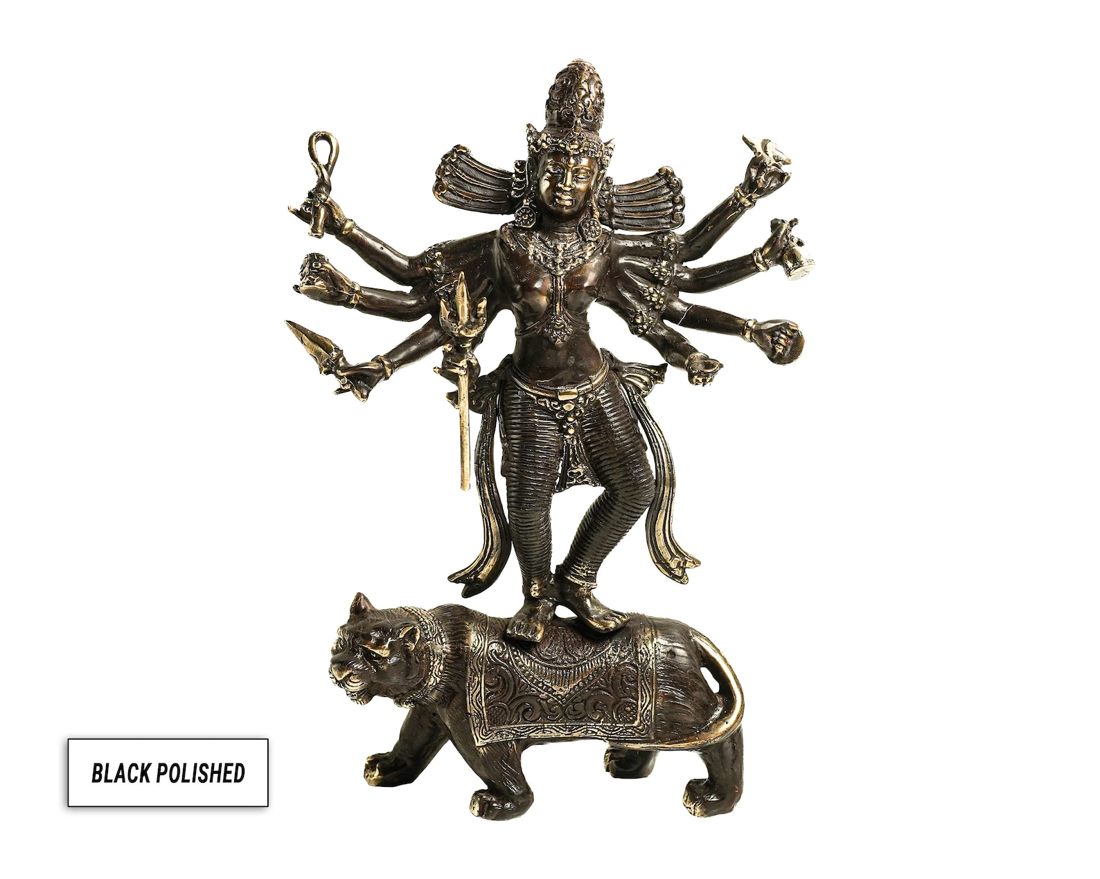 Mahakali Statue 12 Inch / 30 Cm, Hindu God Figurine , Bronze Kali ...