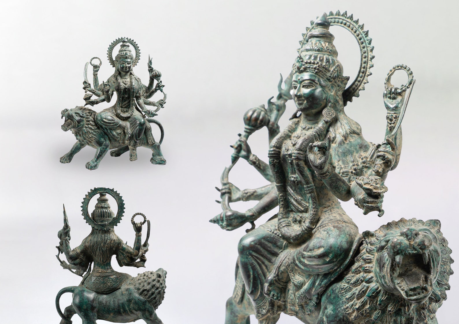 Mahakali 14 Inch / 35 Cm, Hindu God, Antique Mahakali Statue, Goddess ...