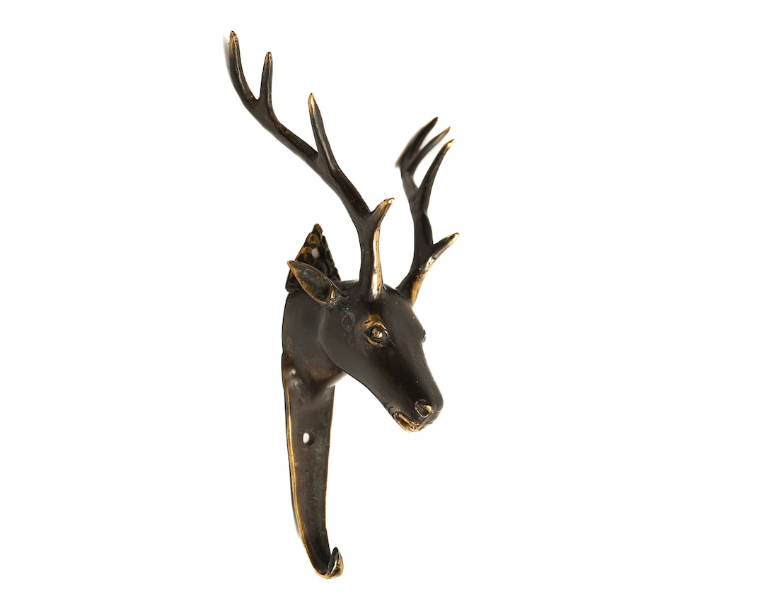 Deer Hook 8.5 Inch / 22 Cm, Hook Bronze, Room Decor, House Decor, Cloth ...