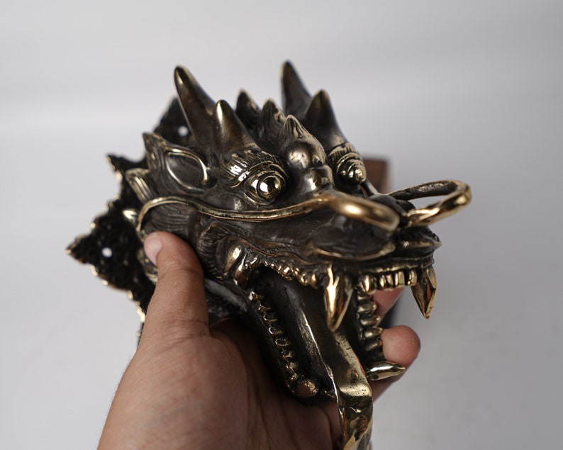 Brass Dragon Wall Hook, Fantasy Home Decor (4 Inch). - Etsy