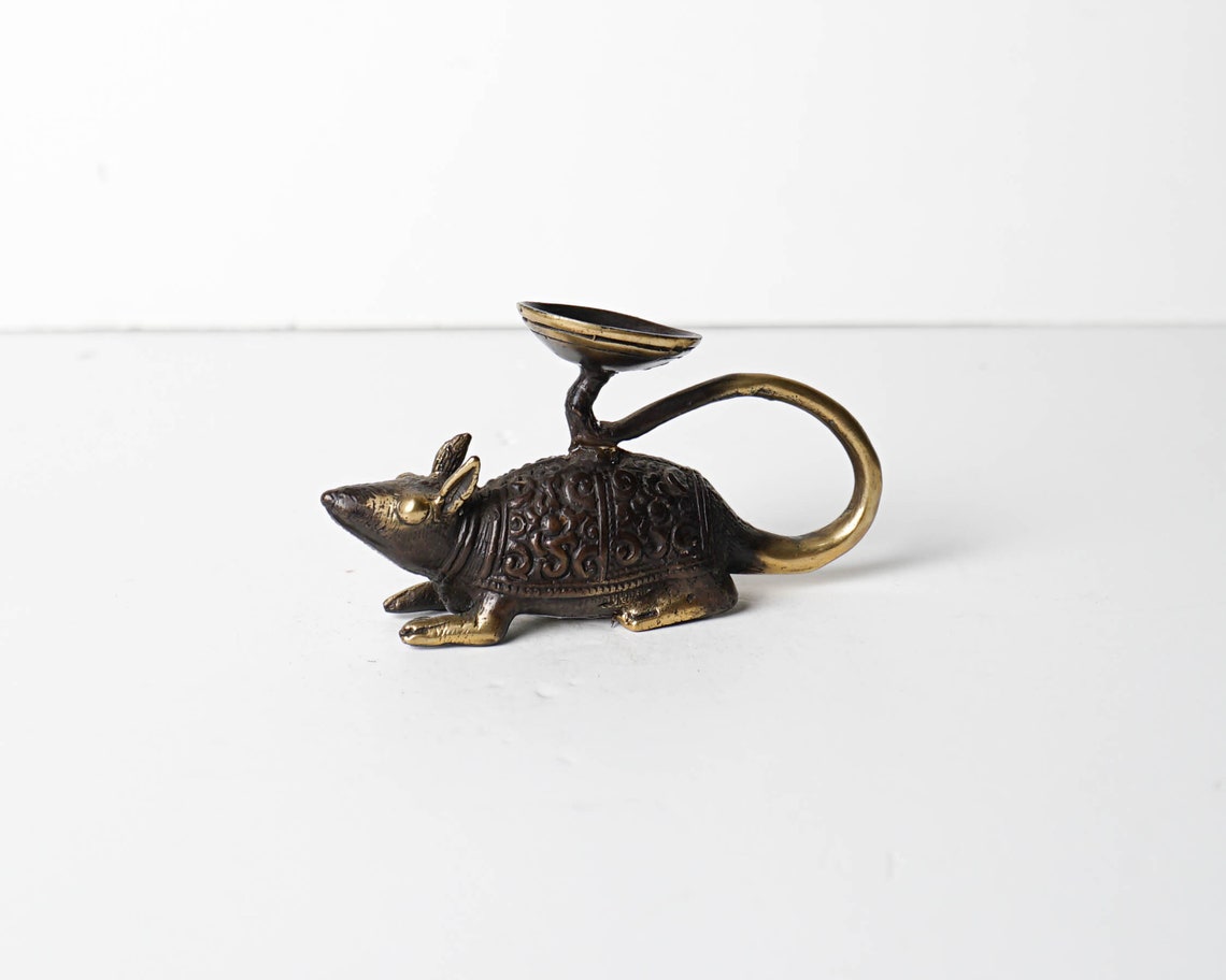 Mouse Bronze Mouse Statue Mouse Figurine Duck Brass Room | Etsy