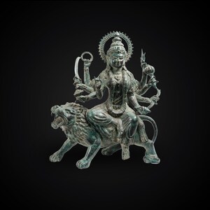 Mahakali 14 Inch / 35 Cm, Hindu God, Antique Mahakali Statue, Goddess ...