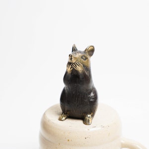 SET Mouse Bronze, Mouse Statue, Mouse Figurine, Duck Brass, Room Decor ...