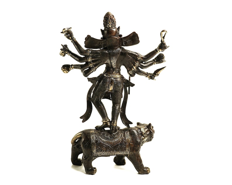 Mahakali Statue 12 Inch / 30 Cm, Hindu God Figurine , Bronze Kali ...