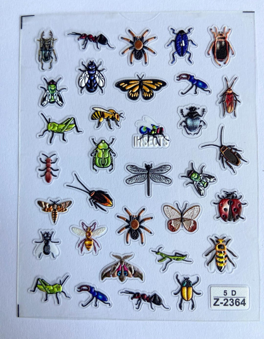 Colourful Bugs Insects Mini Planner or Nail Stickers - Etsy