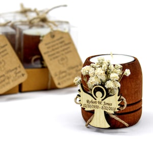 Bulk Funeral Favors | Personalized Funeral Favors Candles With Tag ...