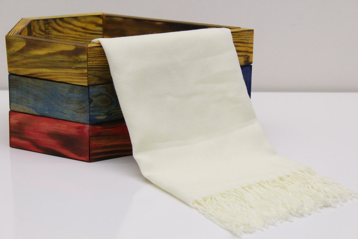 Pashmina Shawl Wedding Ivory Pashmina Shawl Personalized | Etsy