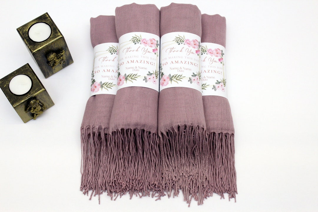 Lilac Shawl Pashmina Shawl Wedding Personalized Bridesmaid Gifts Bridal ...