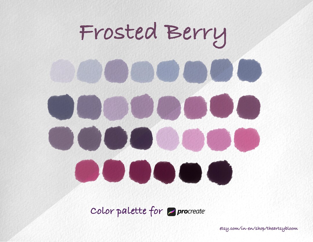 Frosted Berry Procreate Color Palette Procreate Purple Color - Etsy