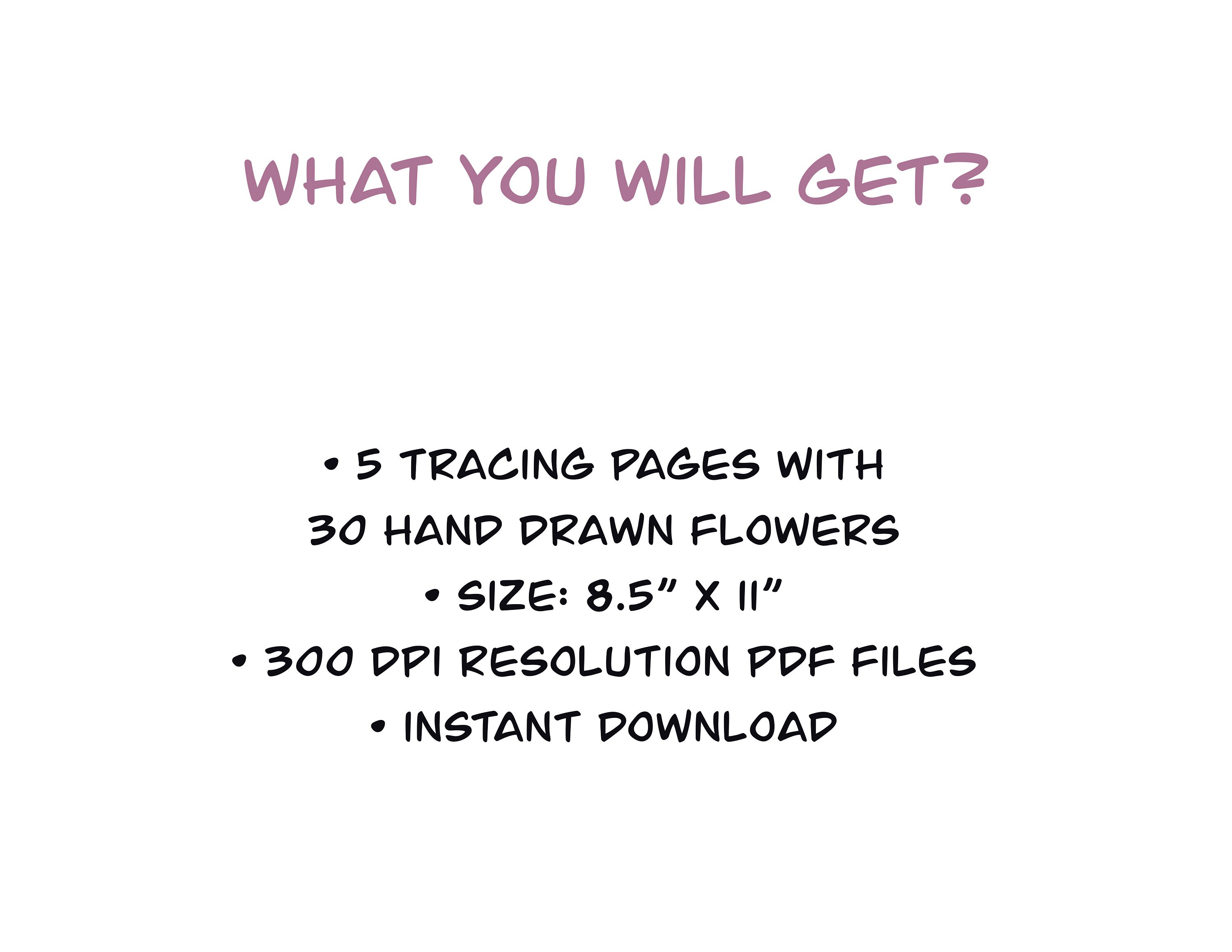 Flower Tracing Guides, Learn to Draw Flowers, Coloring Pages, Printable ...