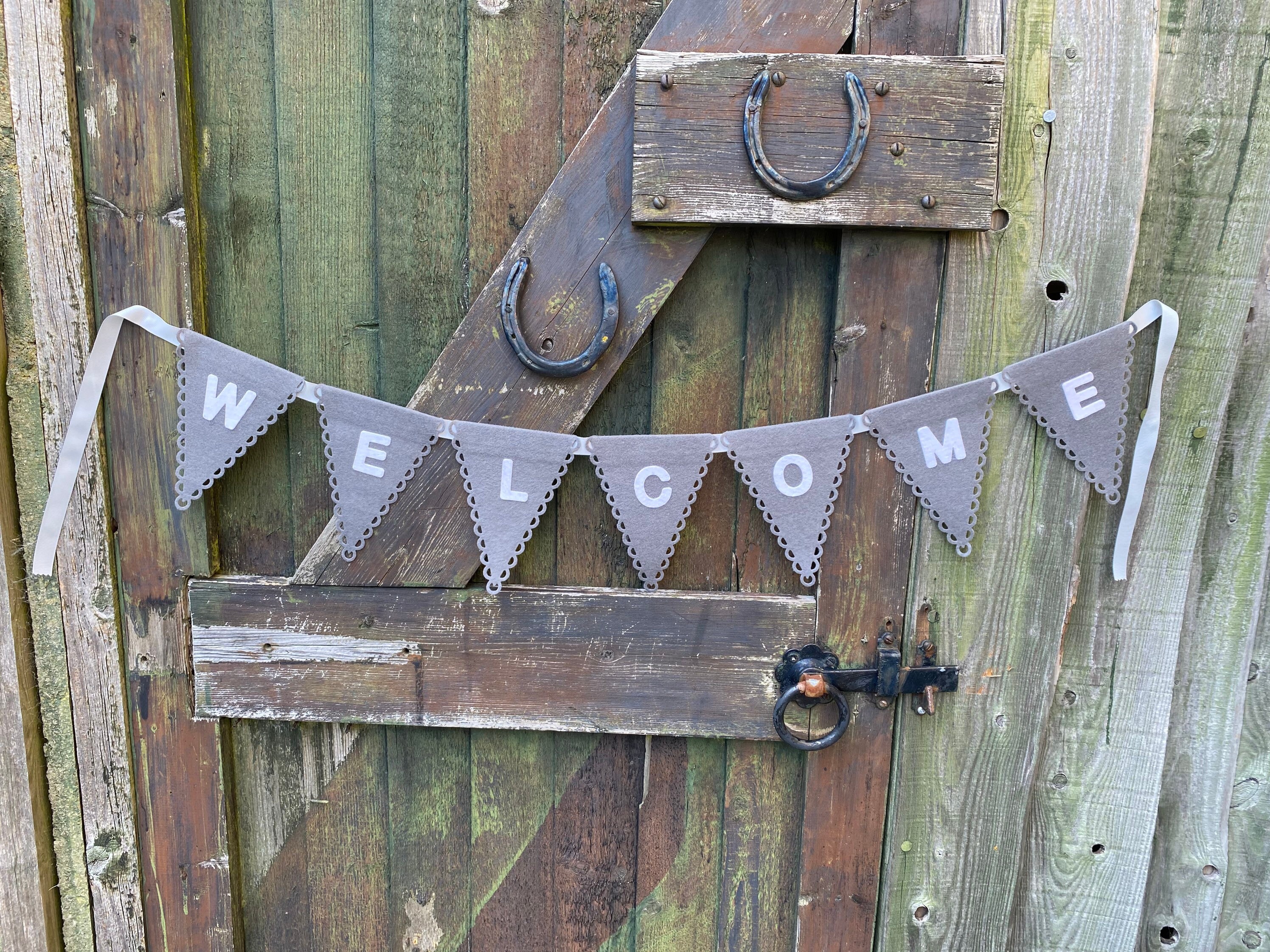 Homemade Felt 'WELCOME' Bunting/banner. Celebrate. - Etsy