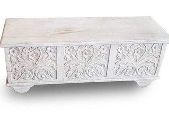 White Distressed Box - Etsy