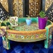 Wooden Indian Round Beautiful Chakki Table wood Cocktail - Etsy