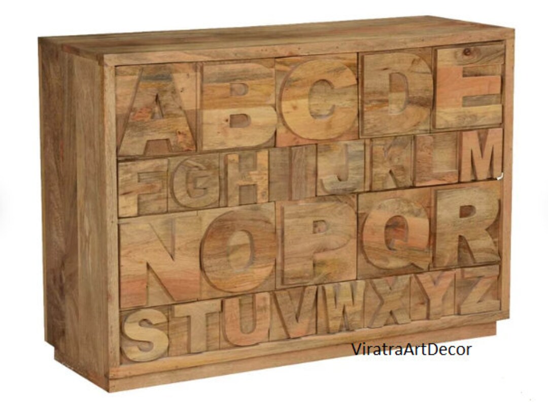 Wooden Handmade Alphabets Chest Drawer Storage Chest Drawer - Etsy