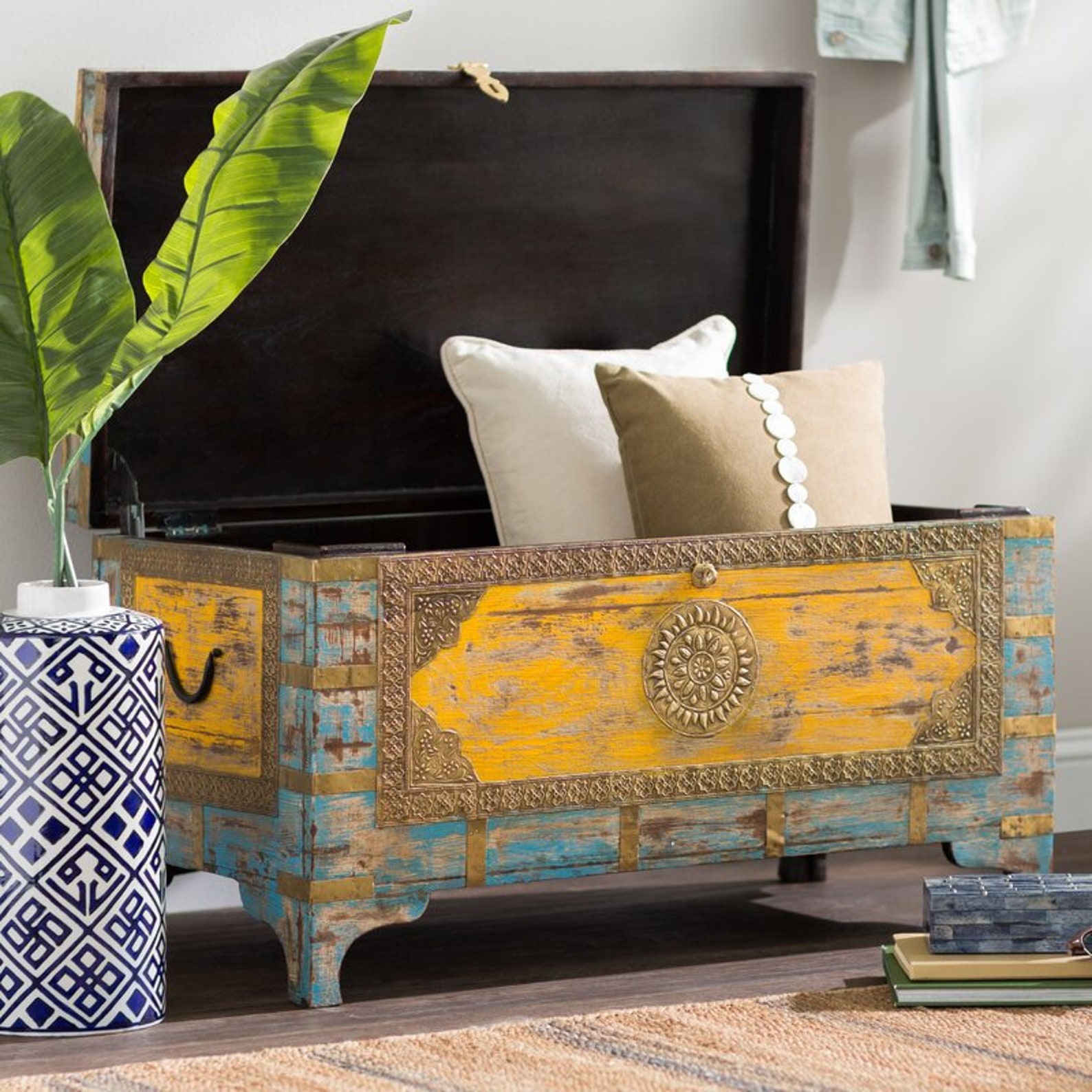 Wooden Storage Box Vintage Hand Made Box Wooden Strong | Etsy