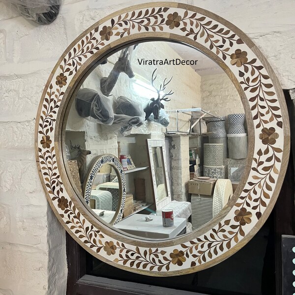 Bone Inlay Mirror - Etsy