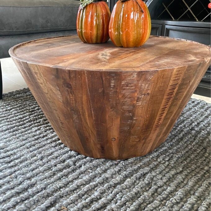 Wooden Indian Coffee Table Wooden Round Home Decor Side - Etsy