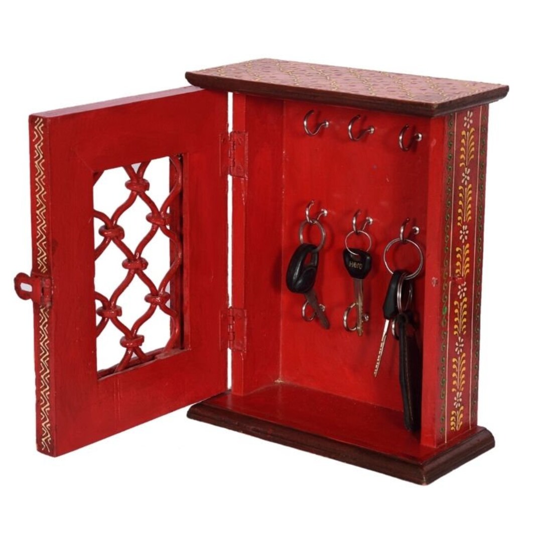 Wooden Painted Key Holder Key Holder Storage Vintage Key - Etsy