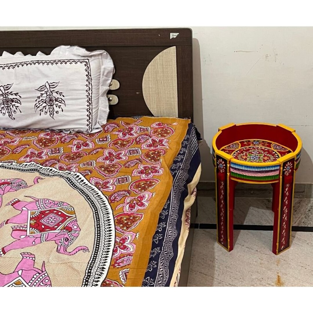 Wooden Indian Painted Polished Solid Wood Coffee Table,cocktail Table ...