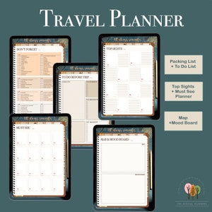 Digital Travel Planner/journal - Goodnotes5/notability Planner - Etsy