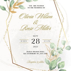 Wedding Invitation Digital - Etsy