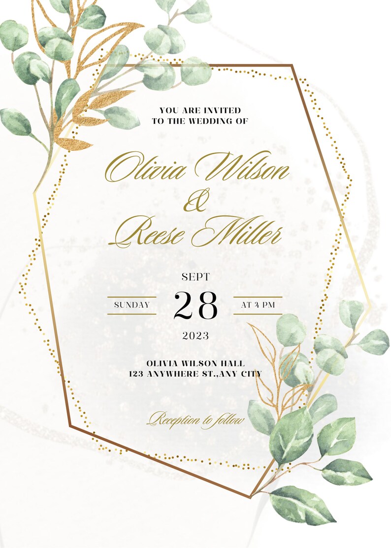 Wedding Invitation Digital - Etsy