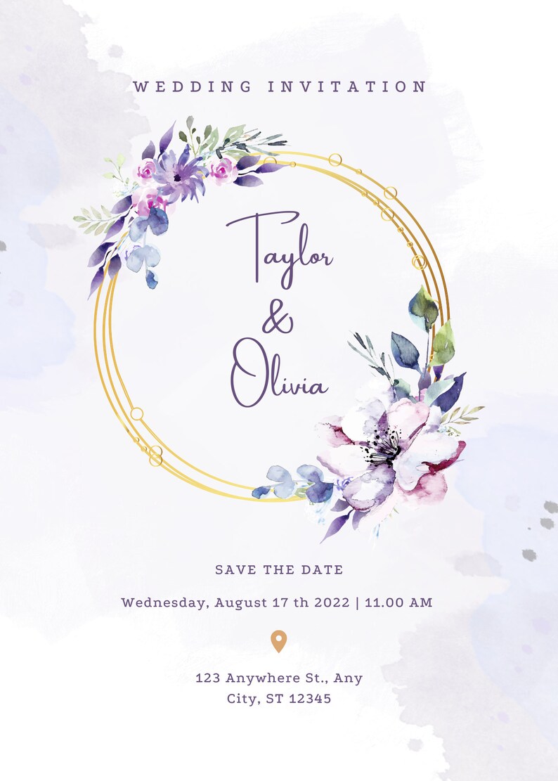 Wedding Invitation Digital - Etsy