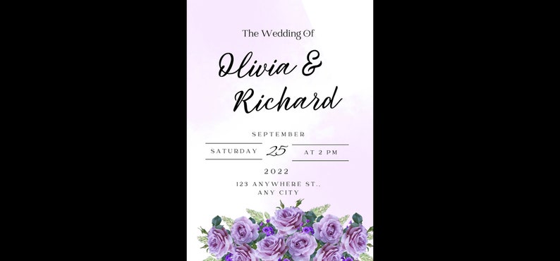 Wedding Invitation Digital - Etsy