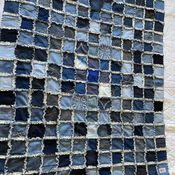 Denim Rag Quilt - Etsy