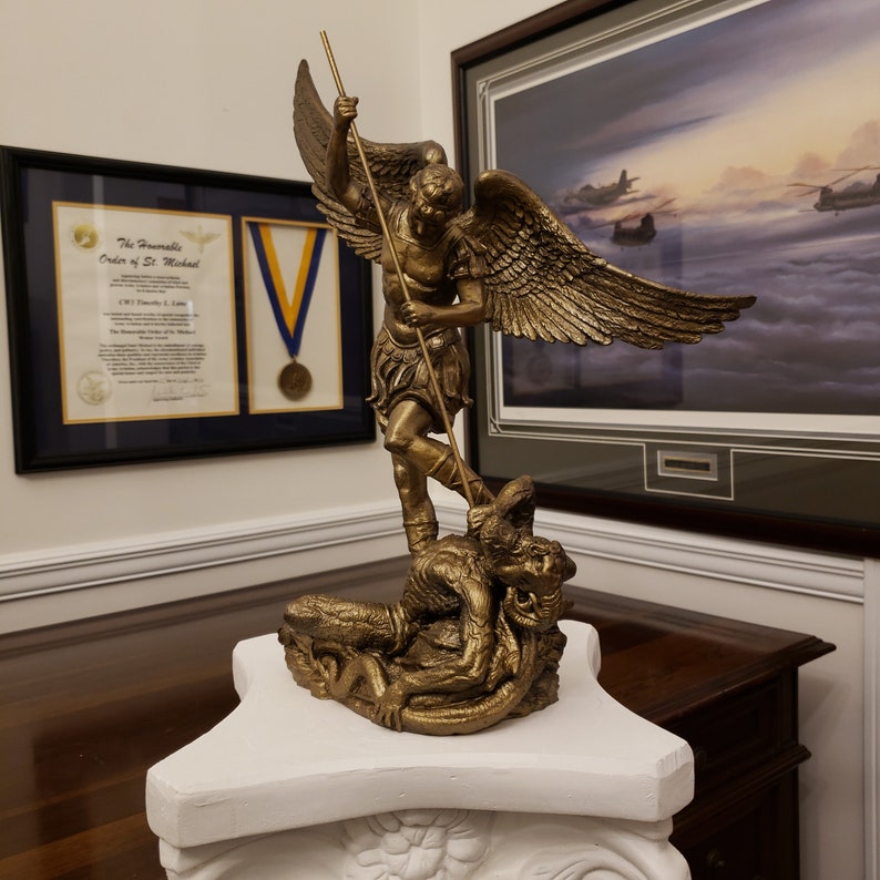 Saint Michael Statue Patron Saint of Army Aviation Airborne ...