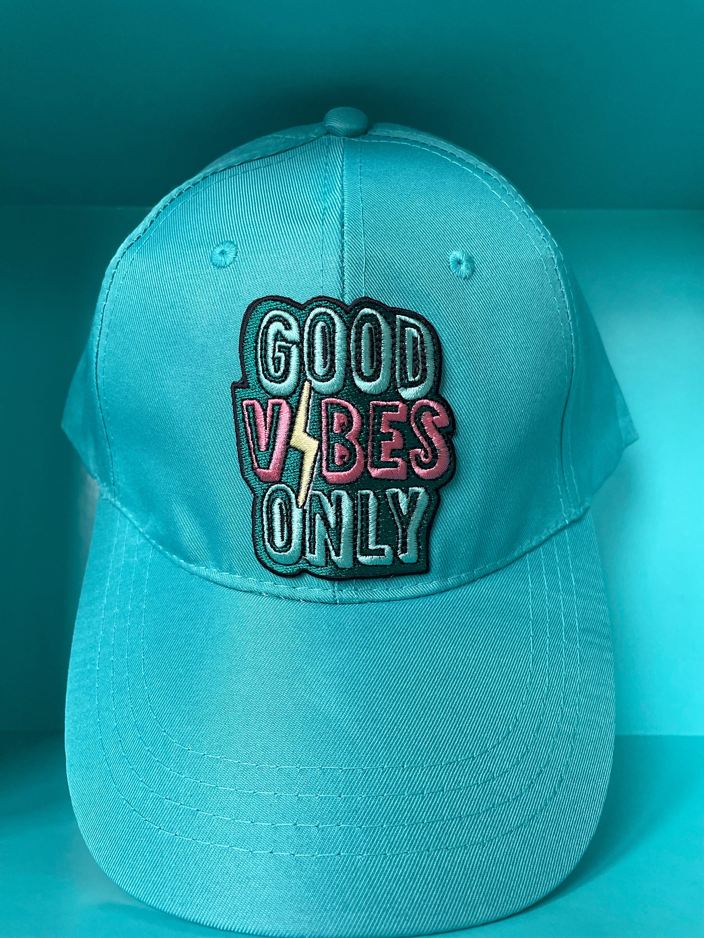 Baseball Hat, Good Vibes Only, Patch Hat, Cute Baseball Cap, Trendy ...
