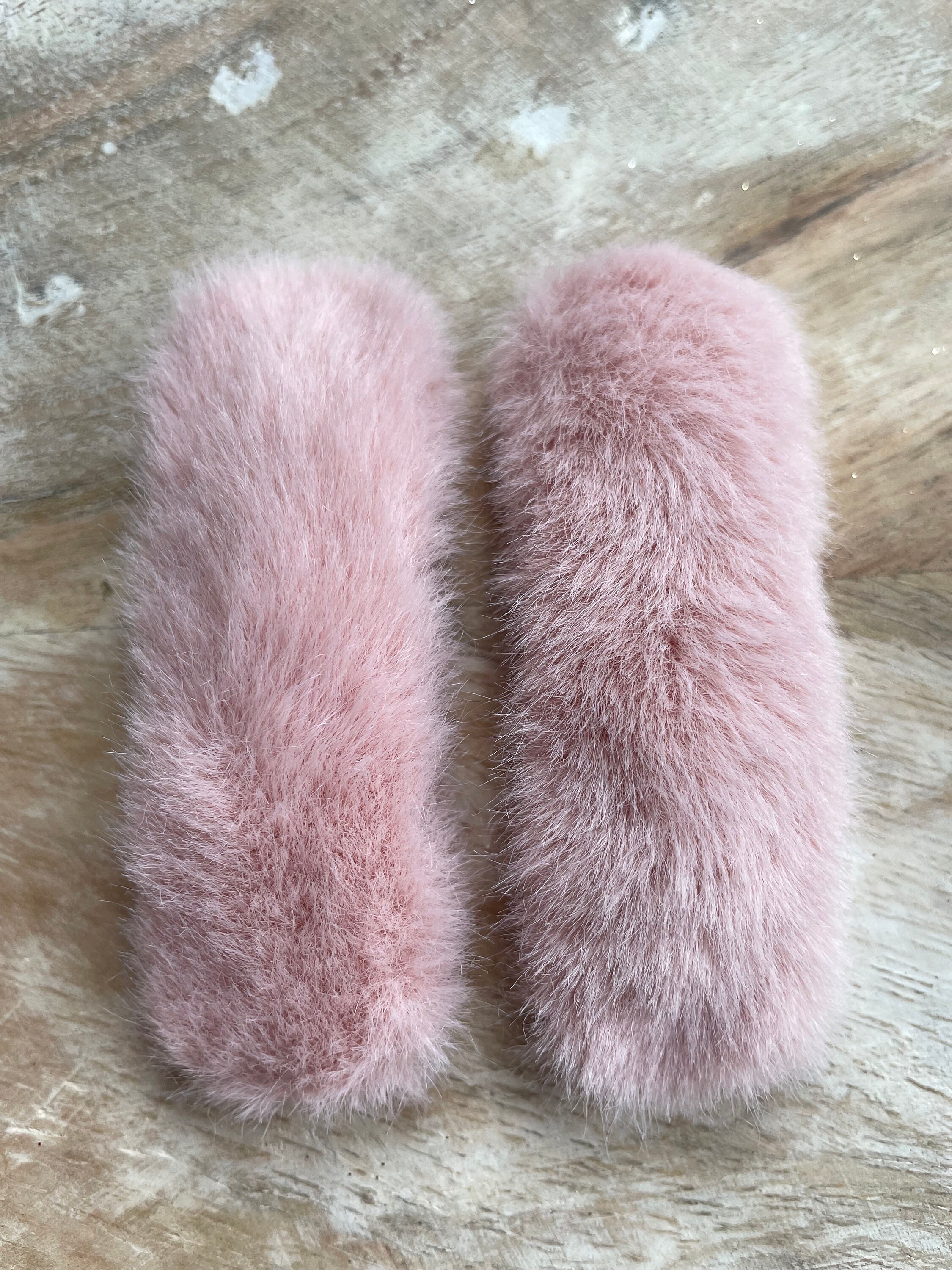 Pink Fuzzy Hair Clip pink Hair Clip Trendy Clip Faux - Etsy